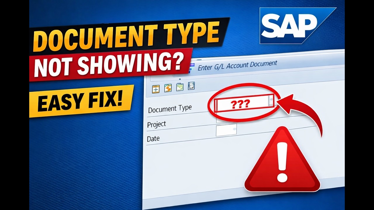 Document Type Missing in SAP Posting | Step-by-Step Solution #sap #sapfico