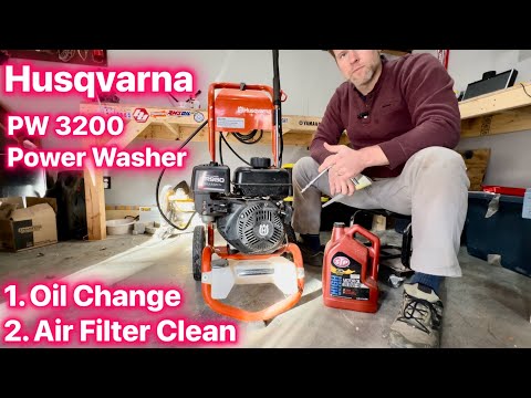Husqvarna Power Washer - PW 3200 | Oil Change | Air Filter Cleaning