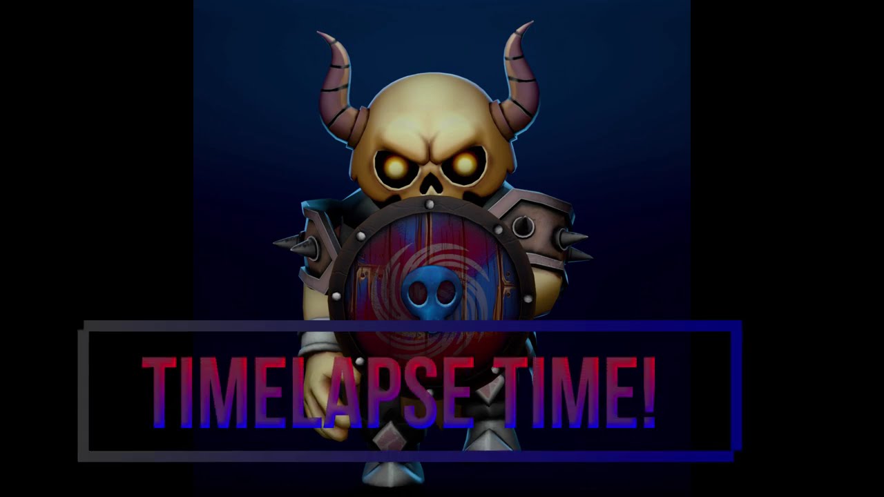 3D Stylized Skeleton Warrior – Timelapse