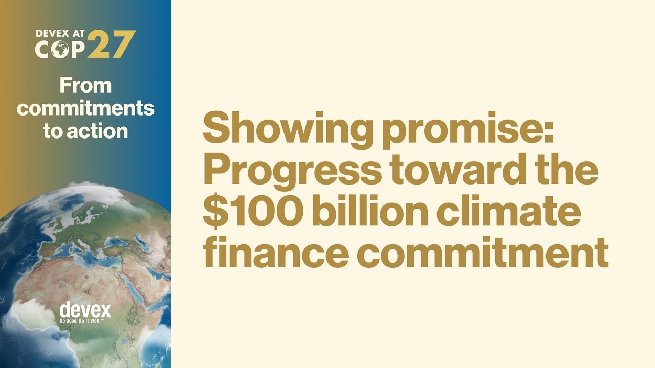 Showing promise:  Progress toward the $100 billion climate finance commitment