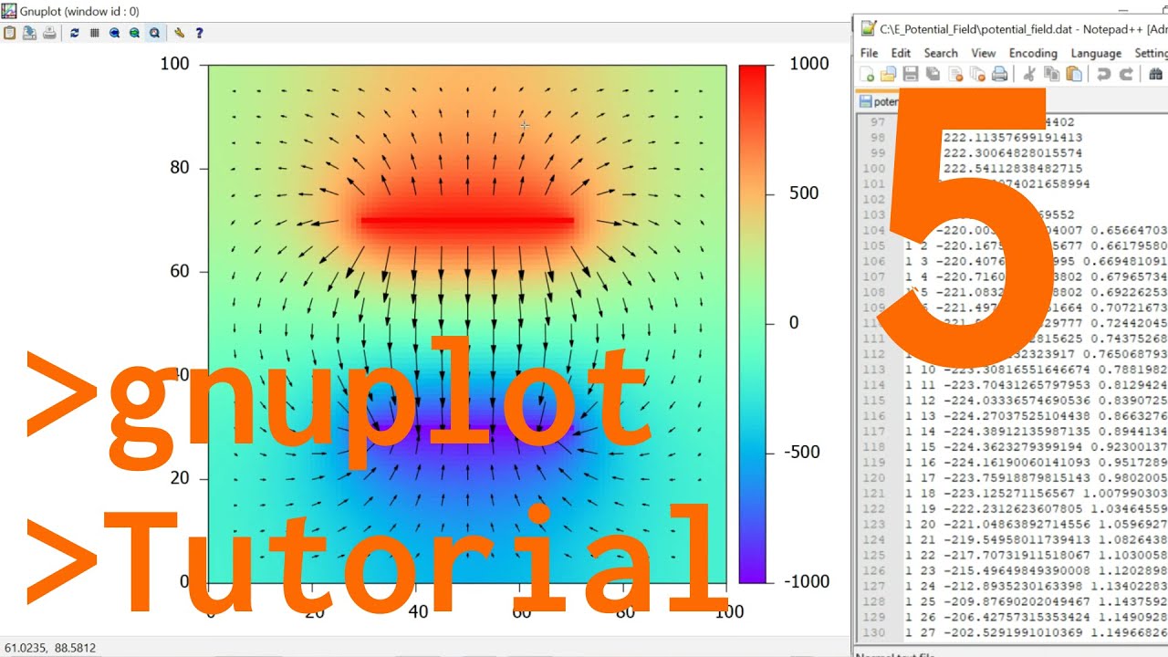 gnuplot Tutorial 5: Heatmaps, Vector Fields and the 