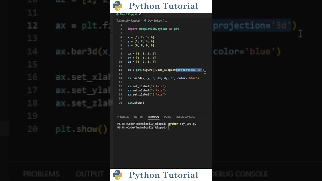 Creating 3D Bar Chart With Matplotlib | Python Tutorial