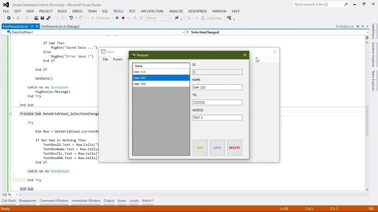 Add New, Update And Delete in Database Using vb.net