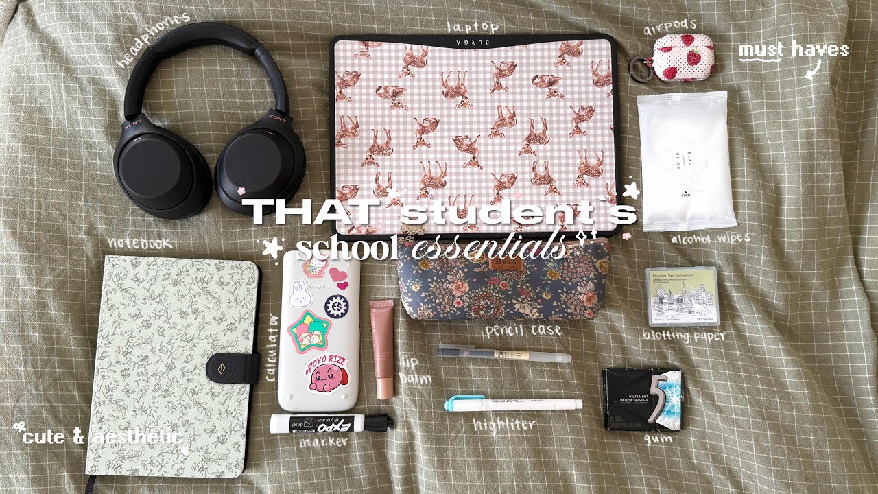 THAT STUDENT’S SCHOOL ESSENTIALS 📓🖇️ must haves for uni, my favs, unconventional items, tech