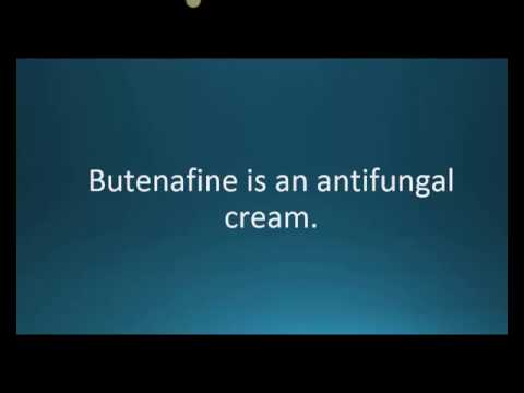 How to pronounce butenafine (Lotrimin Ultra) (Memorizing Pharmacology Flashcard)
