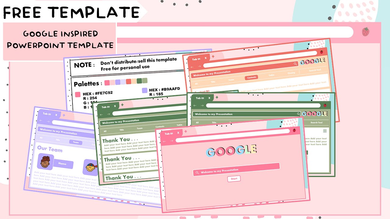 FREE TEMPLATE || GOOGLE INSPIRED POWERPOINT TEMPLATE
