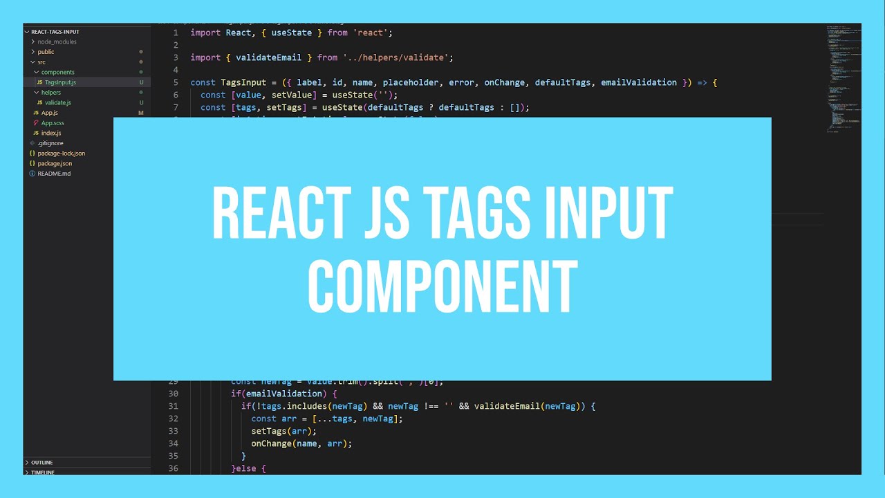 ReactJS Tags Input Component