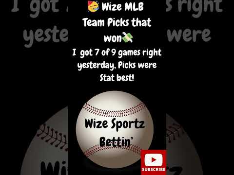 ⚾️Wize Stat Based Baseball Picks‼️🤑 #mlbpicks #mlbbetstoday #sportsbetting #WizePicks #mlbbshorts