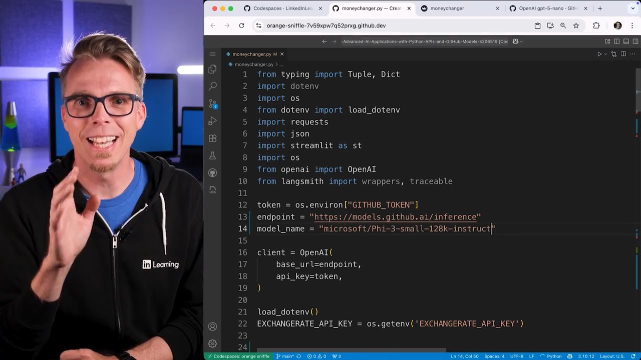 LinkedIn Learning courses integrated with GitHub Models