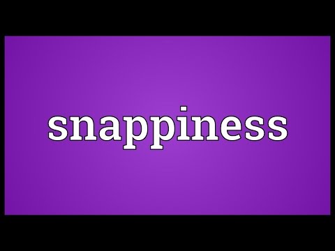 Snappiness Meaning