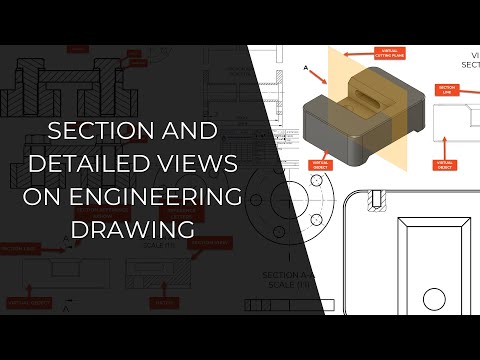 Section and Detailed view on Engineering Drawing Explained (ISO)