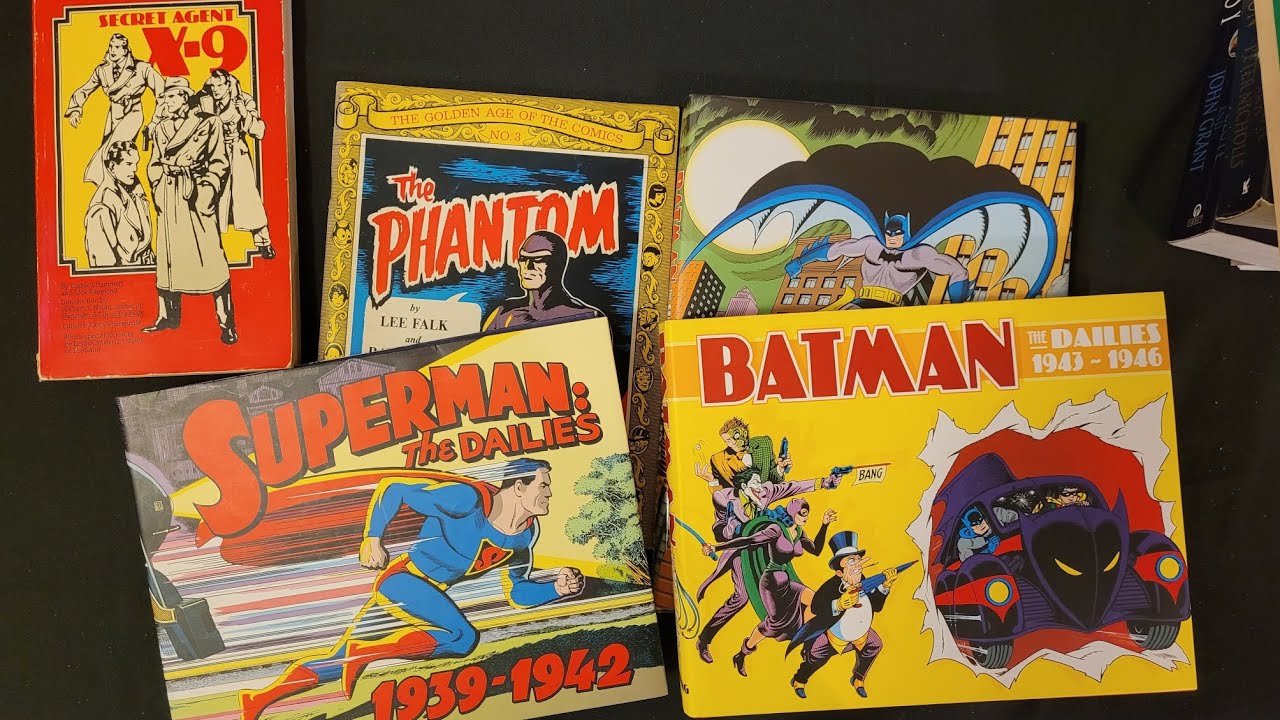 The adventure comic strip of Secret Agent X9, Batman, the Phantom and Superman.