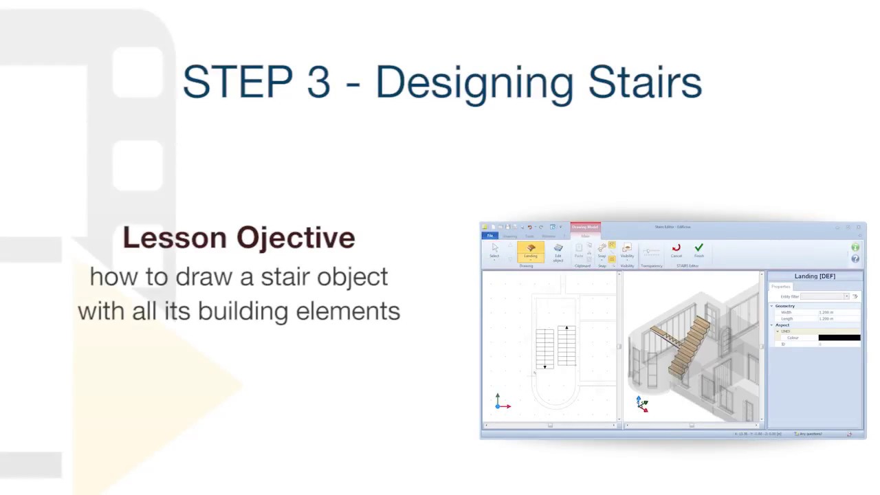 Edificius Tutorial - Drawing stairs - ACCA software