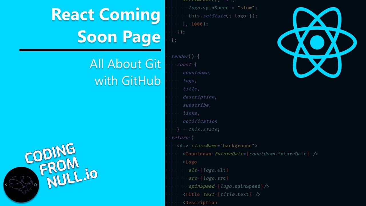 React Coming Soon Page #16 - All About Git with GitHub