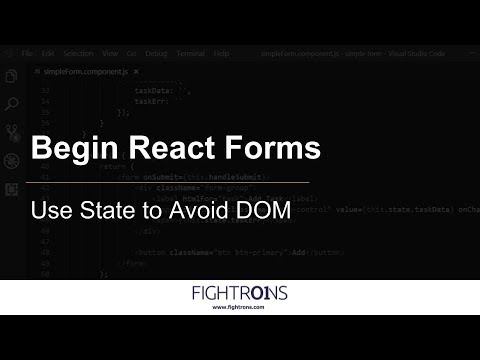 ReactJS Forms - Avoid DOM and use State - Part 1 of 3