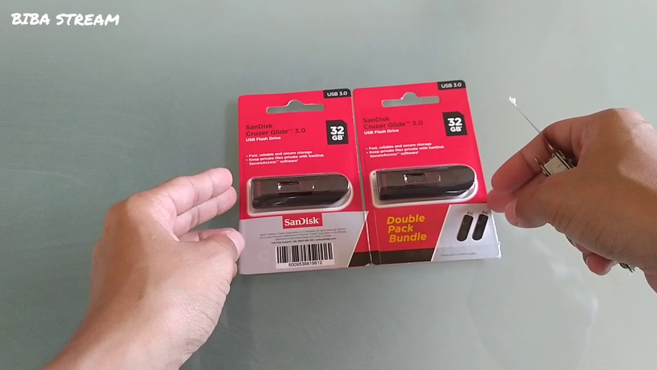 USB FLASH DRIVE 32GB Sandisk / MEMORY STICK /UNBOXING