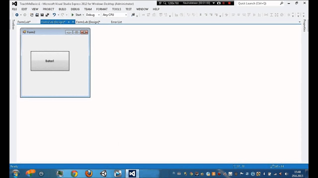 Visual Basic 2012 How To Make Your Program Open A New Window [HD]