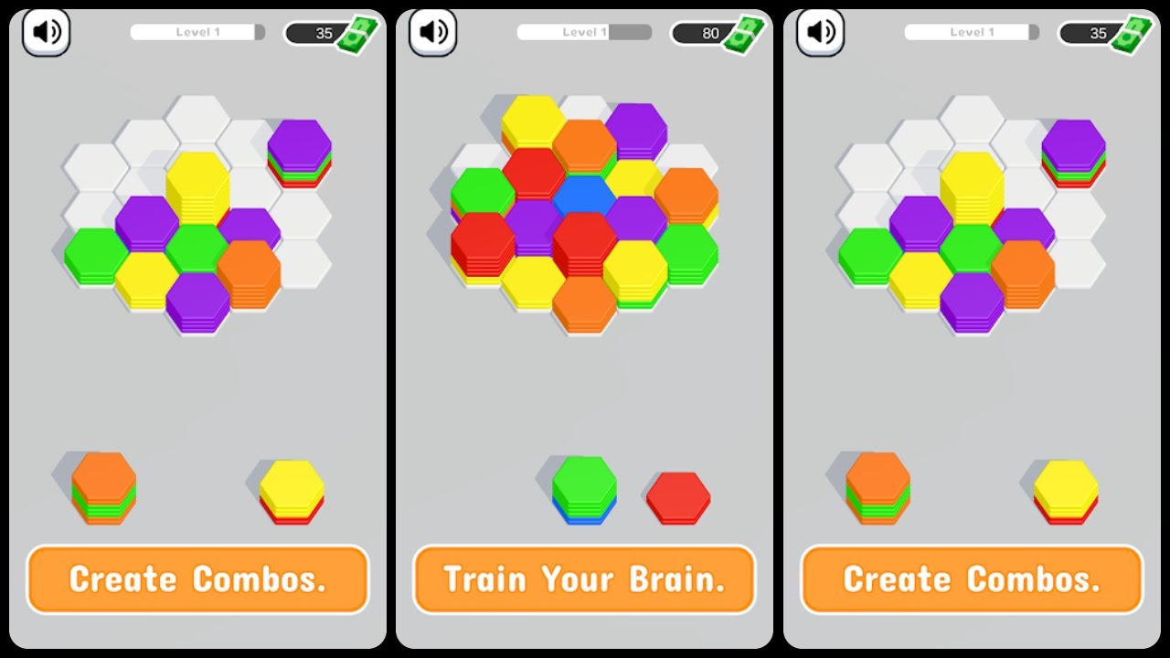 Hexa Sort Hexagon Sorting Game Games Game Gameplay Android