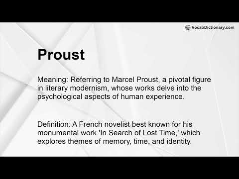 Proust Meaning