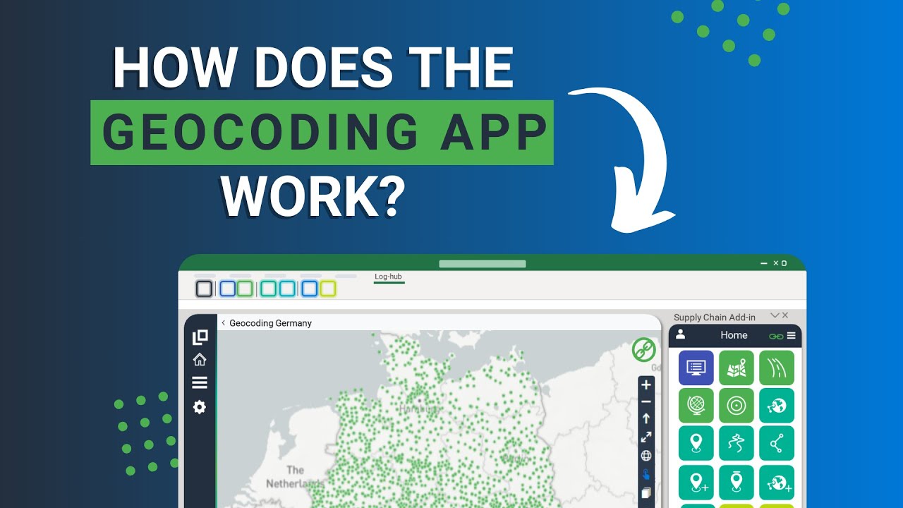 How does the Geocoding App from Supply Chain Apps Portfolio work?