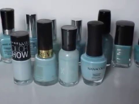 Light Blue Nail Polish Collection Part 2