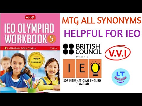 Synonym Of MTG IEO Workbook For Class 5।Learning Tube।Important Synonym.