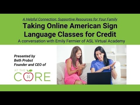Taking Online American Sign Language Classes for Credit
