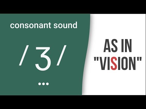 Consonant Sound / ʒ / as in "vision" – American English Pronunciation
