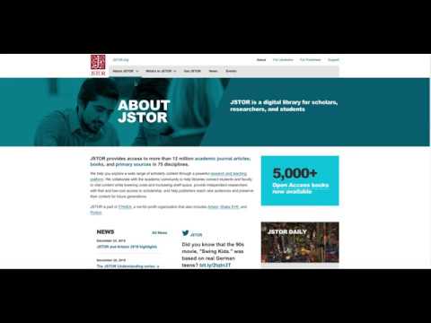 Searching 101: JSTOR