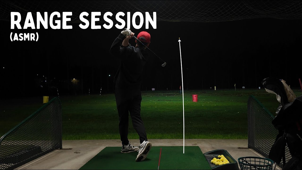 Peaceful Driving Range Session | ASMR Night Golf