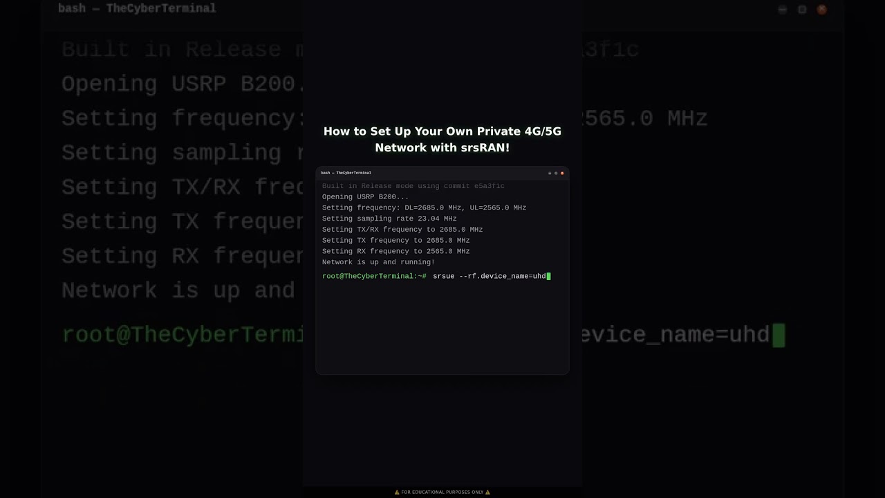 Setting up a Private 4G/5G Network using srsRAN and SDR