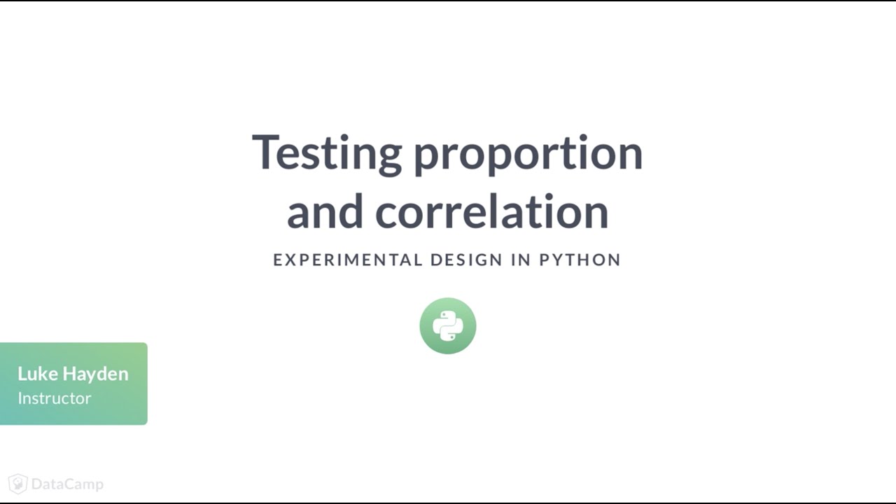Python Tutorial: Testing proportion and correlation
