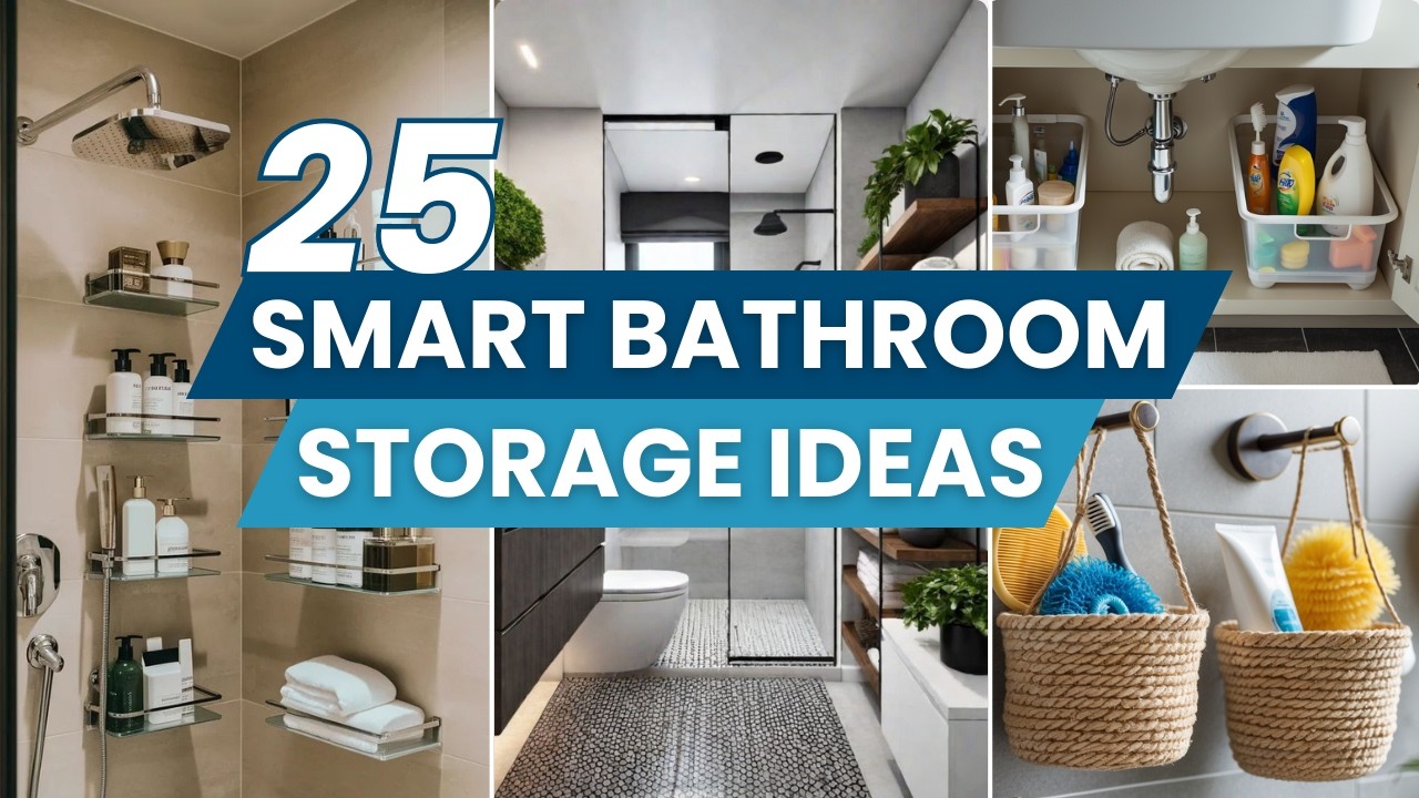 25 Bathroom Storage Ideas That Will Double Your Space | Organization Guide |bathroom storage design