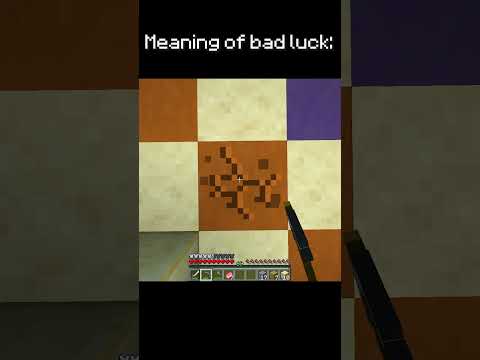 Meaning of bad luck: #minecraft #shorts
