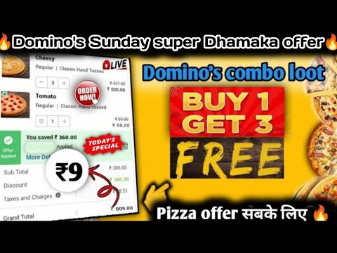 Buy 1 Get 3 Pizza 🆓🆓🆓|dominos coupon code today|Domino's pizza offer|pizza hut coupons code today