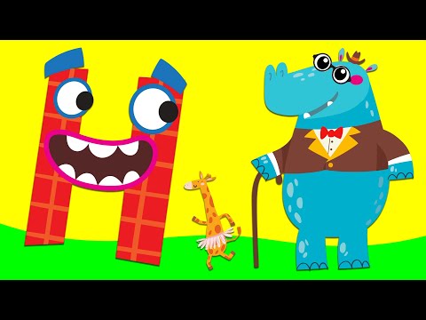 H for Hippo - Alphabet Phonics - Learn to Read - Letter Sounds with Animals