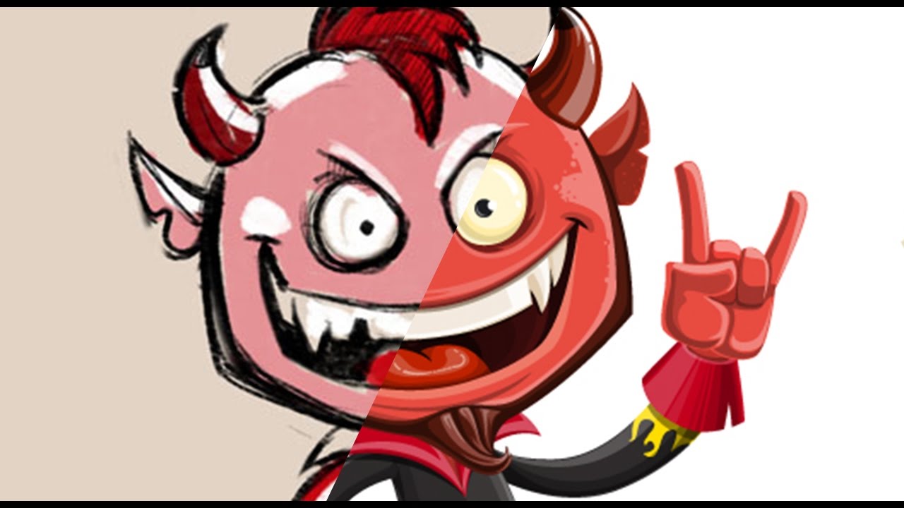 Drawing Cute Vector Devil Monster in Adobe Illustrator