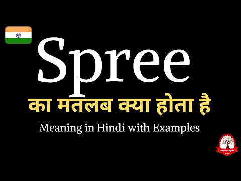 Spree का हिंदी में अर्थ | Spree का मतलब क्या होता हैं | explained spree in Hindi