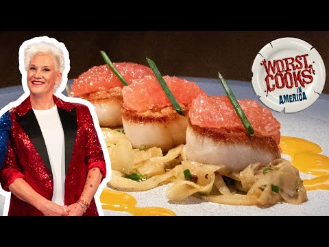 Anne Burrells Seared Scallops With Fennel And Grapefruit | Worst Cooks ...