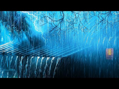Fall Asleep โ๏ธin Just 3 Minutes with Torrential Rain & Powerful Thunder on a Tin Roof in the Forest