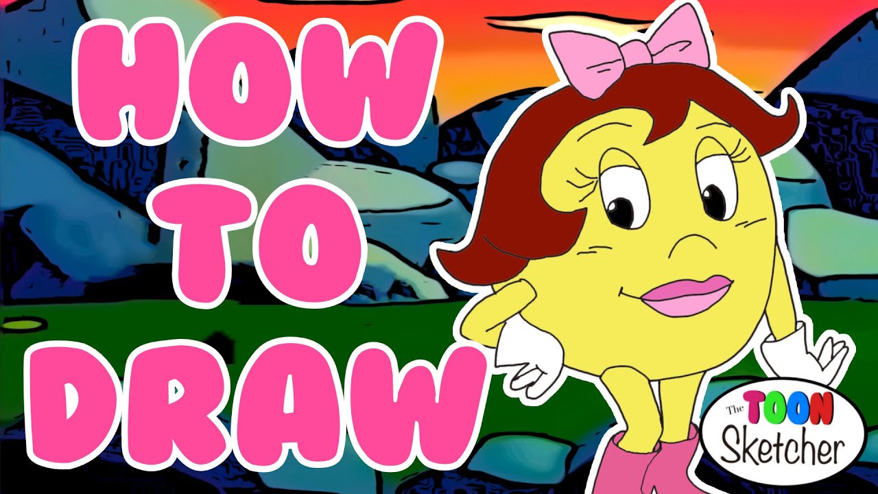 How to draw Ms Pac-man from the animated series 