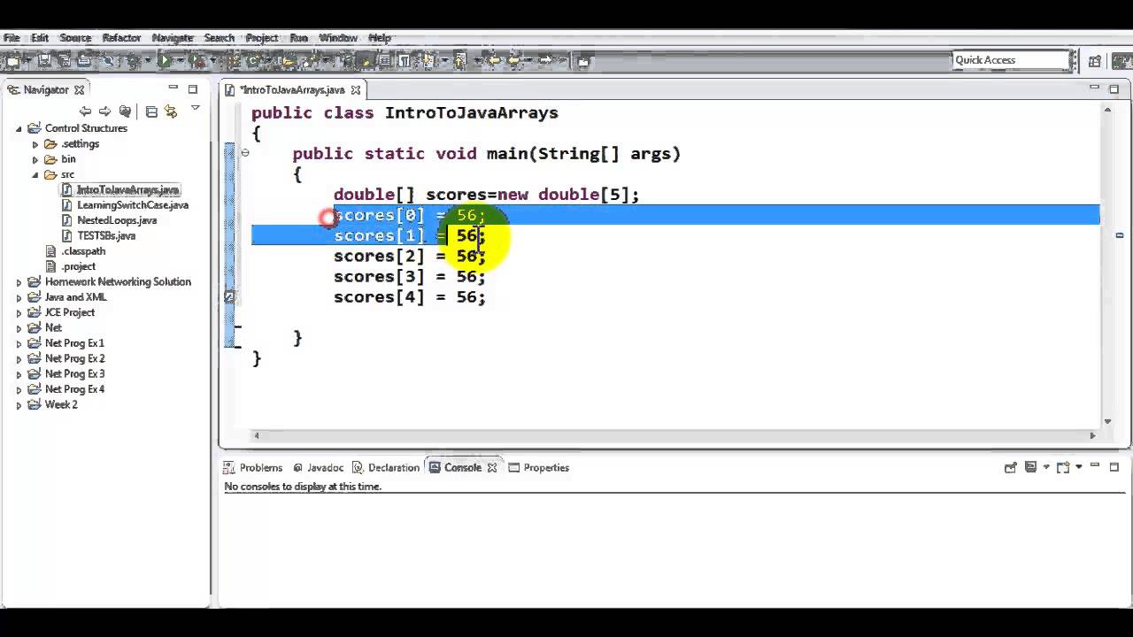 Java Tutorial - Working with Arrays Part 1