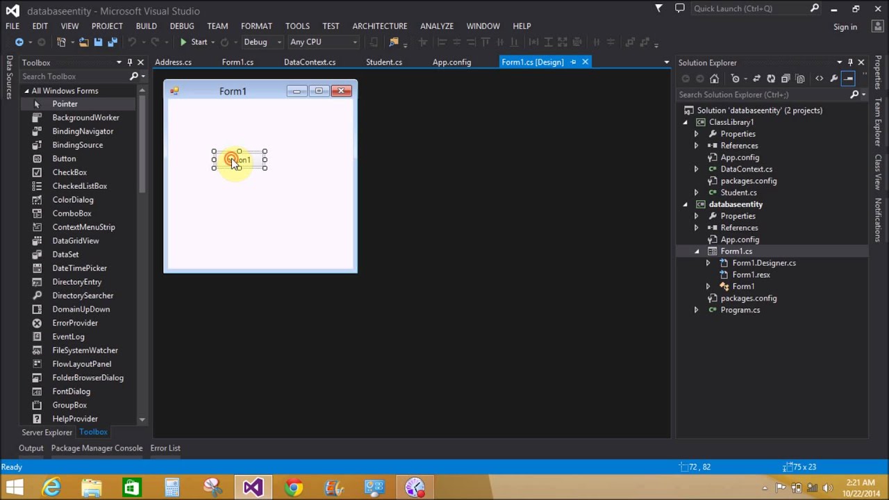 How to insert item into database table using Entity framework