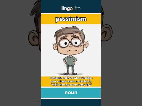 🇬🇧 Pessimism Meaning : Flash Card : Learn English Vocabulary