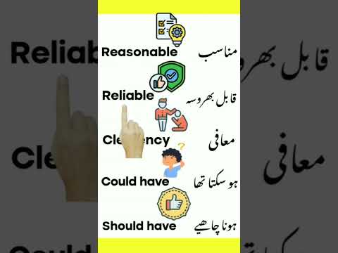 Meaning of Reasonable,Reliable,Clemency,Could have,Should have in urdu #Shorts #shortsfeed