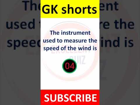The instrument used to measure the speed of the wind is || Excellent Quiz