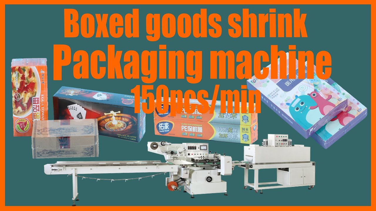 High-speed heat shrink wrap packaging machine with up to 175pcs/min
