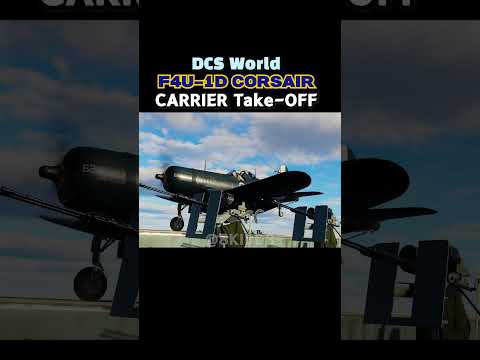 F4U🏴☠️CORSAIR CARRIER TAKE-OFF Side View | DCS World