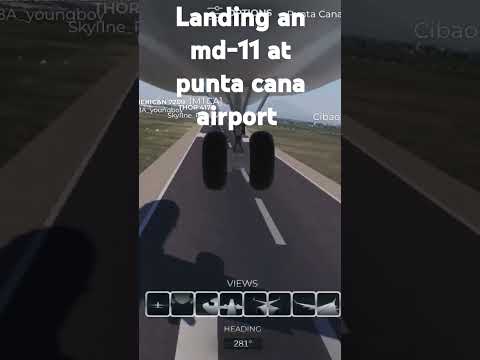 Landing an md-11 FedEx at punta cana airport Project flight.