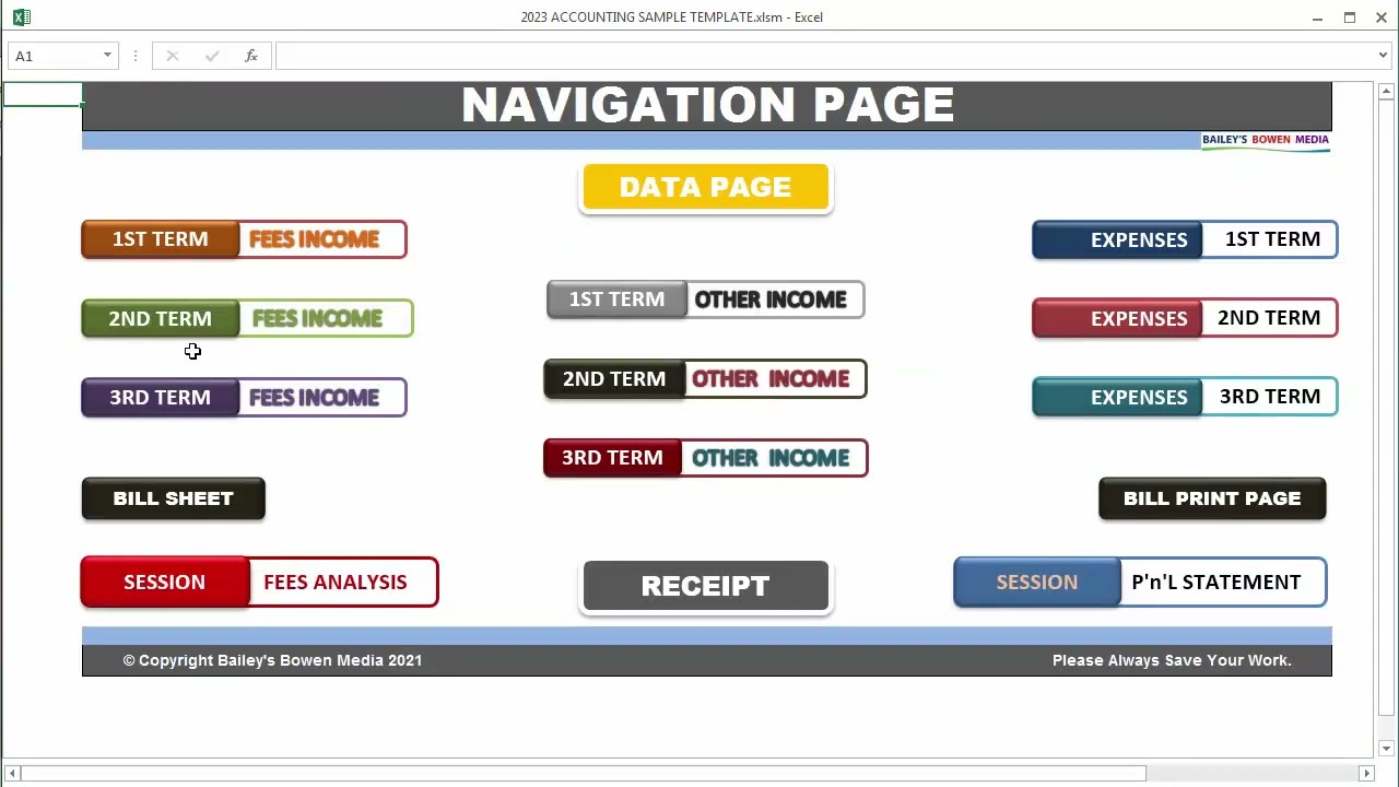 Update to School Accounting Template
